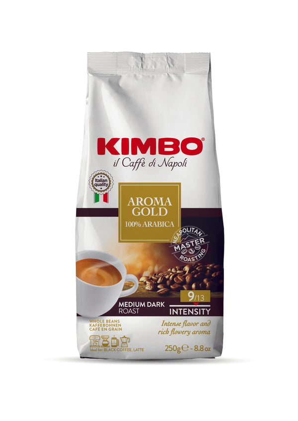 Kimbo Aroma Gold 100% Arabica Beans 250g – Kimbo at home